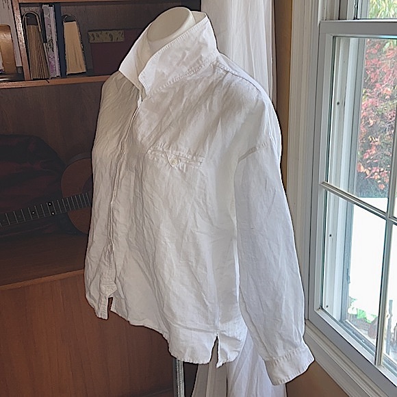 stuart lang | Tops | 2 Stuart Lang Ramie Cotton White Button Down Shirt ...